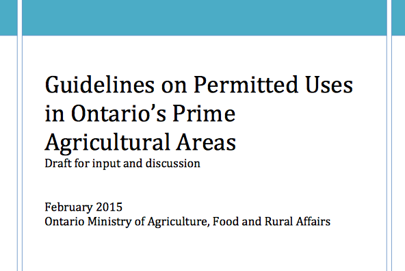 Feedback Session on OMAFRA's PPS Guidelines on Permitted Uses in ...